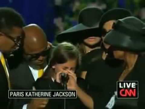 Paris Jackson Cries at Michael Jackson Memorial - YouTube