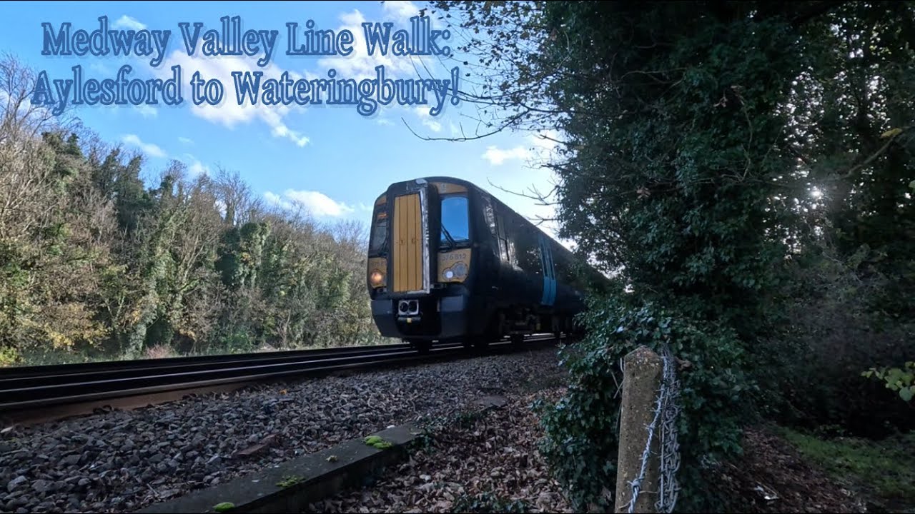 Continuing Down the Medway Valley Line from Aylesford to Wateringbury ...