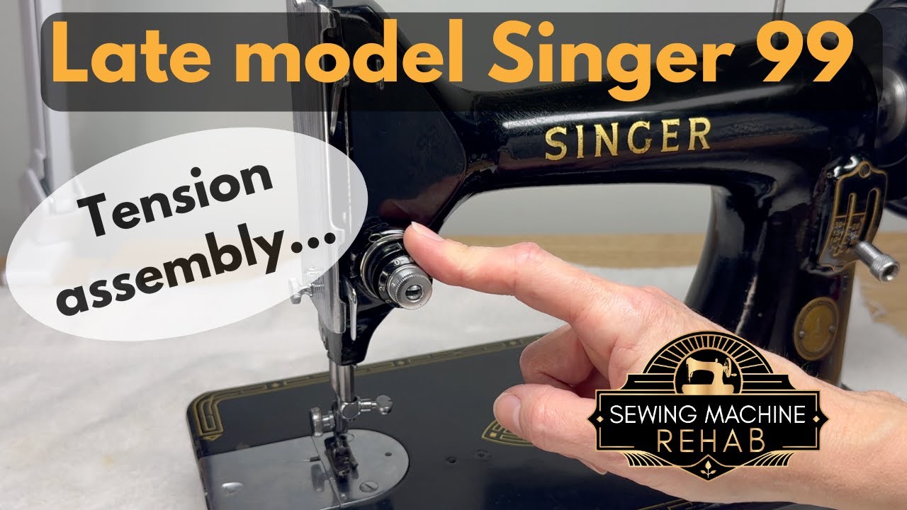 Adjusting the tension on a Singer 99 - Reinstalling the tension ...