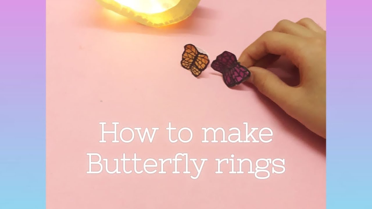 How to make butterfly rings🦋. easy paper craft. - YouTube