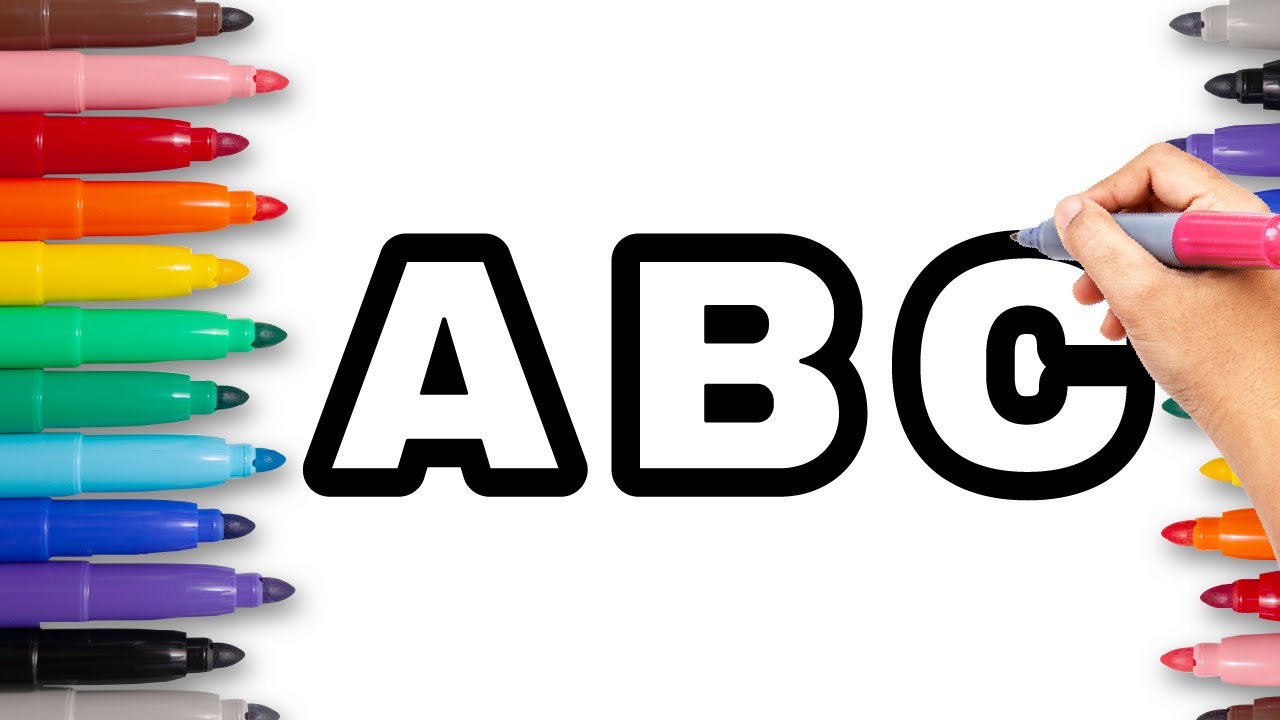 Coloring ABC Alphabet for Kids and Toddlers 🌈 Nursery Coloring with ABC ...