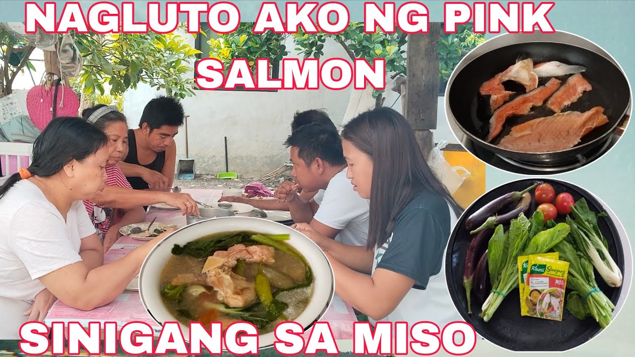 NAGLUTO AKO NG PINK SALMON SINIGANG SA MISO/YUMMY😋 - YouTube