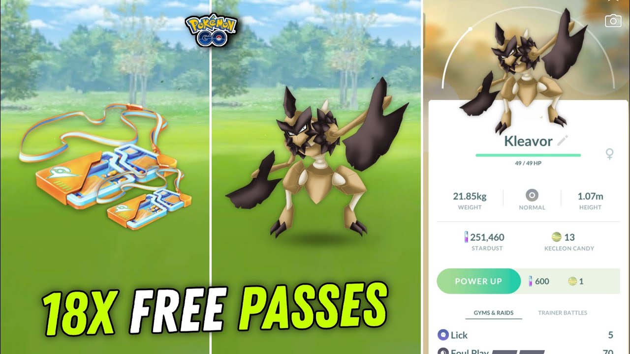 Trick To Get 18x Free Daily Raid Passes in Pokemon Go | Kleavor Raid ...