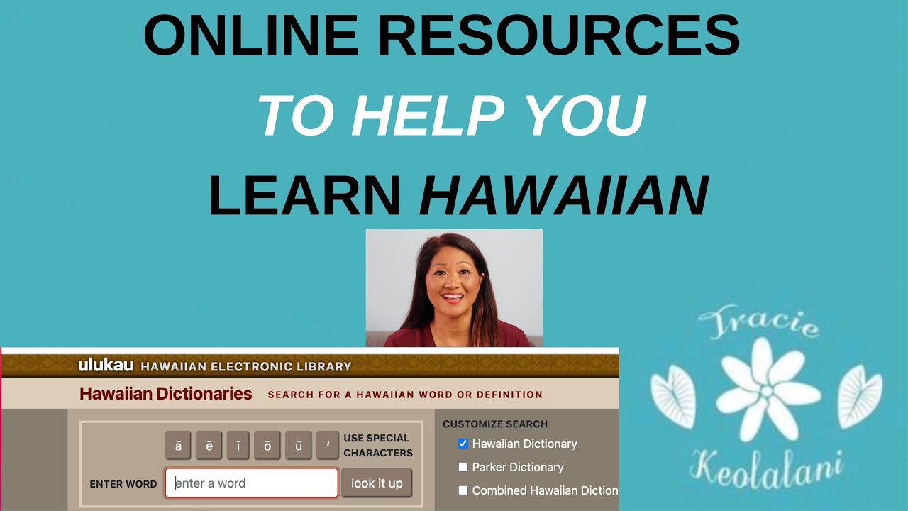 ONLINE RESOURCES to HELP YOU LEARN HAWAIIAN - Beginning Hawaiian Vid#4 ...