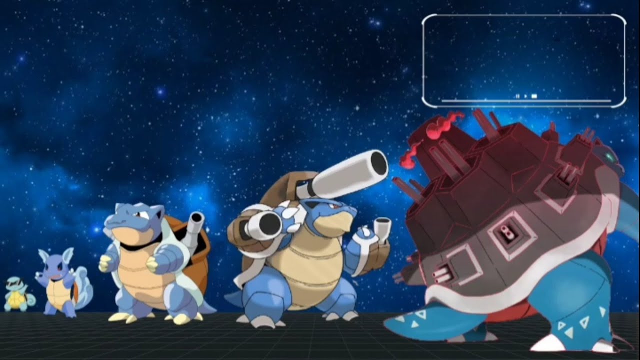 Quá Trình Tiến Hoá Pokemon Hệ Nước - Rùa Kini - Pokemon - YouTube