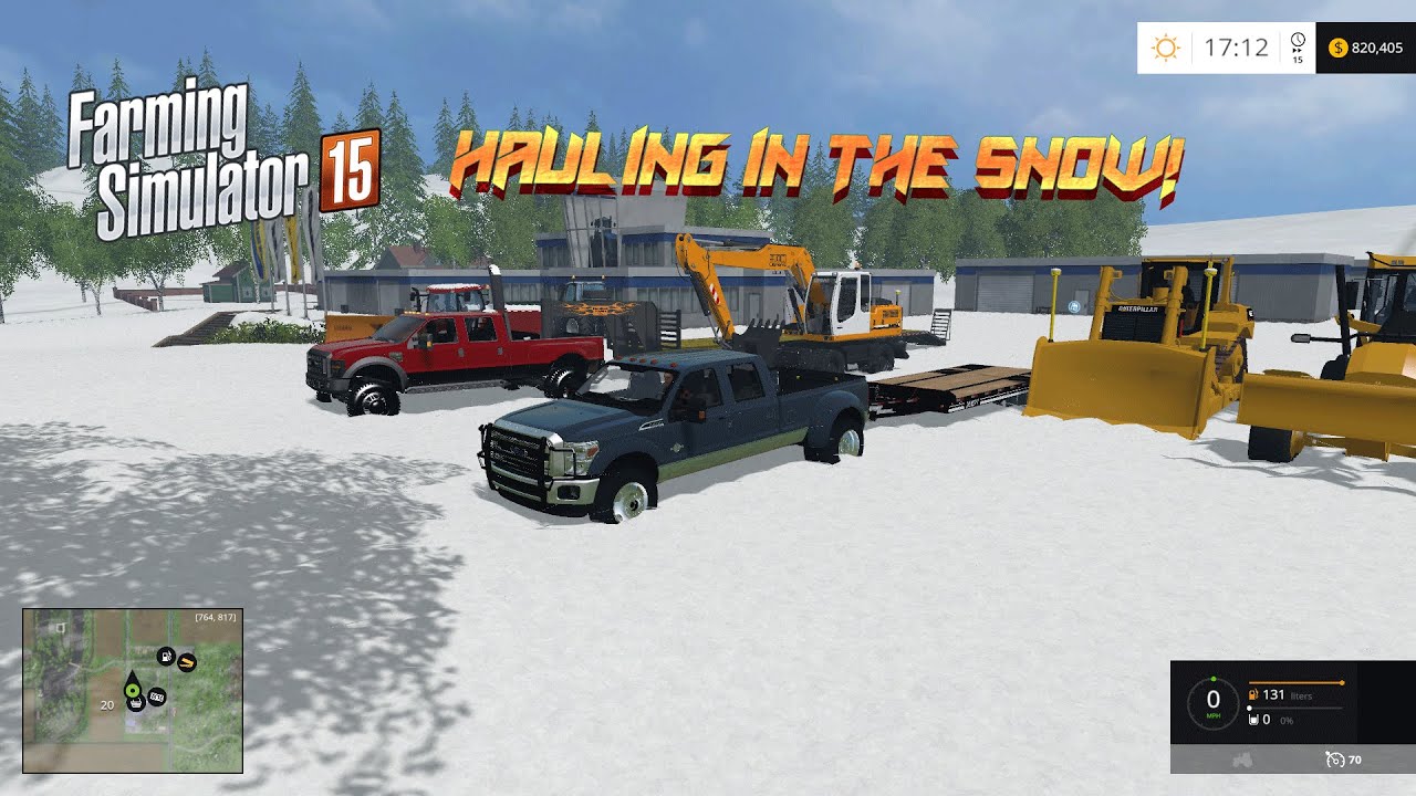 Farming Simulator 2015- Hauling In the Snow! - YouTube