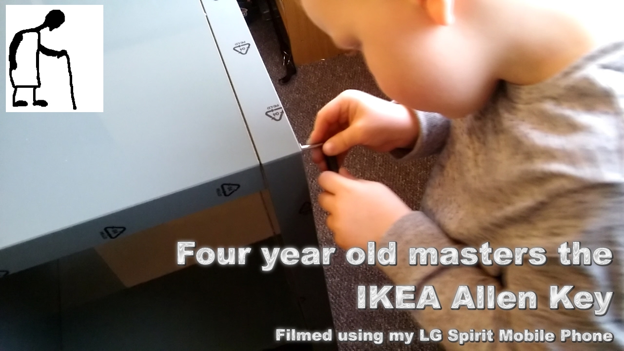 Four year old masters the IKEA allen key - YouTube