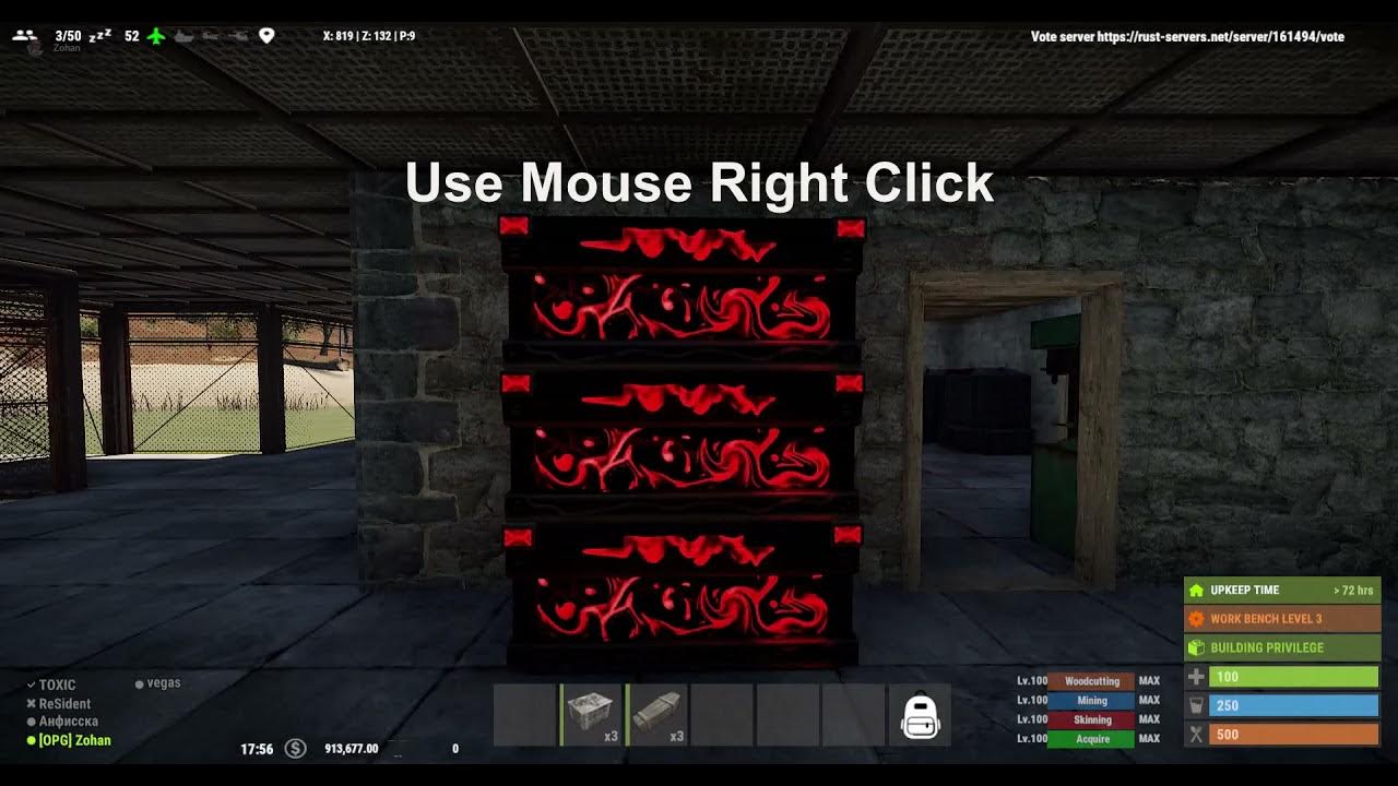 How To Stack Box in Rust Server ZohanStyle - PVE - YouTube