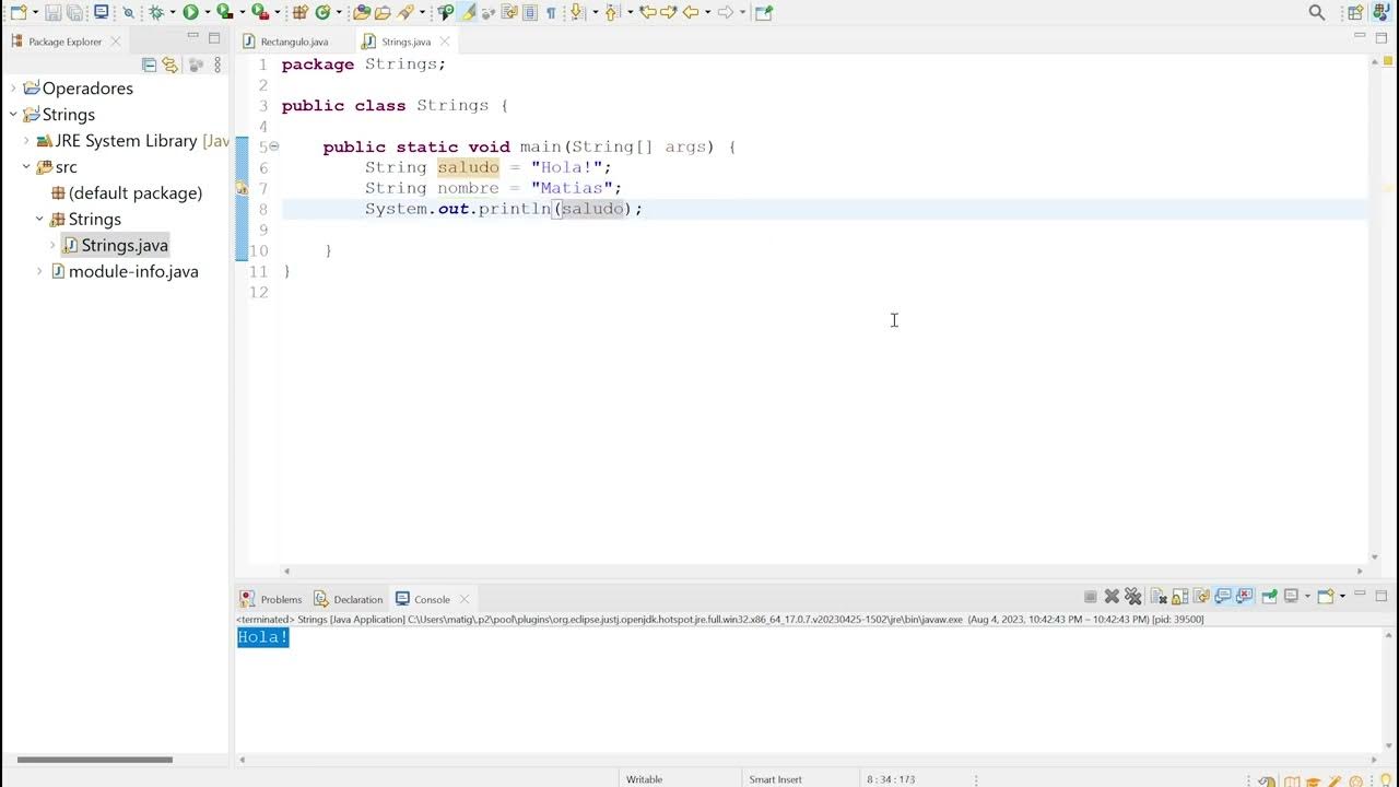 Argentina Programa JAVA - Strings - YouTube