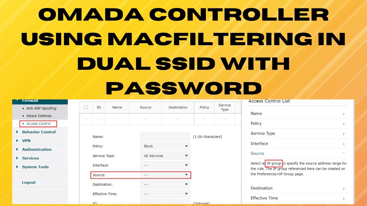 OMADA CONTROLLER USING MACFILTERING IN DUAL SSID WITH PASSWORD - YouTube