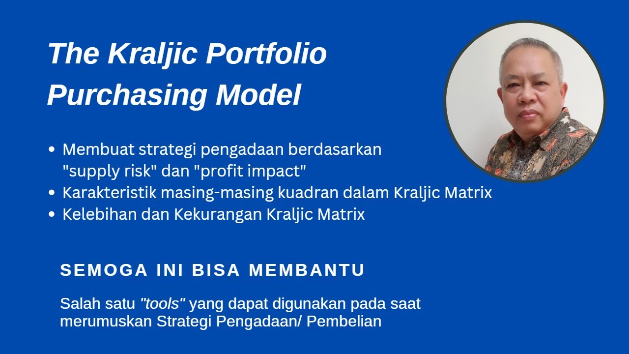 Strategic #13 : The Kraljic Portfolio Purchasing Model - YouTube
