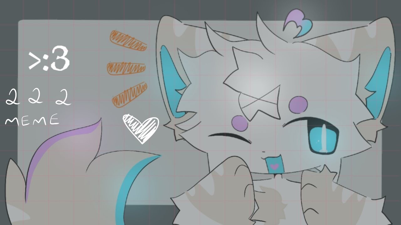 222 meme (flipaclip) animation oc: Usky | inspiration of my hat ...