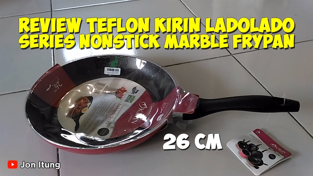 Review Teflon Kirin Ladolado Series Nonstick Marble Frypan 26 CM - YouTube