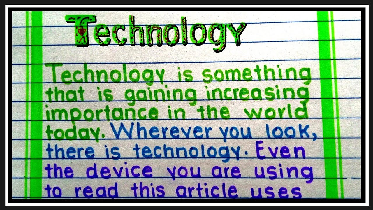 Essay on "Technology" in English | Essay writing on Technology in ...