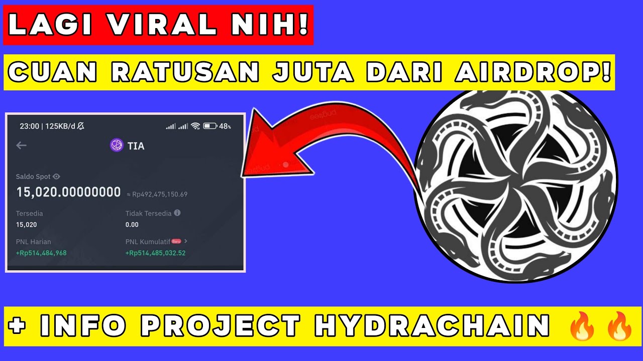 LAGI VIRAL! JAKPOT RATUSAN JUTA RUPIAH DARI BANSOS AIRDROP & INFO PROJECT HYDRACHAIN! - YouTube