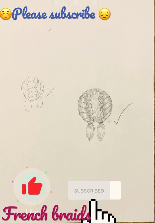 How to make French braids step by step “easy” |step by step||easy| please comment what to draw ...