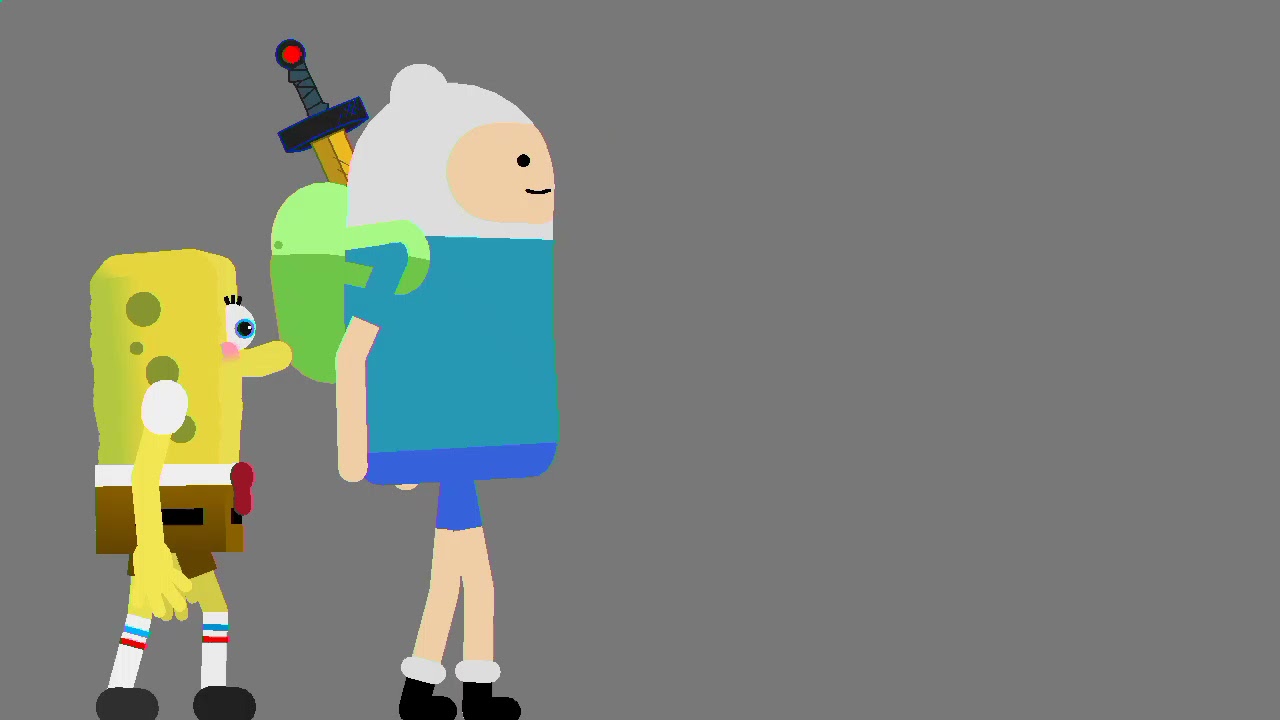 FINN E SPONGEBOB KILL RON INFECTED (STICK NODES) - YouTube