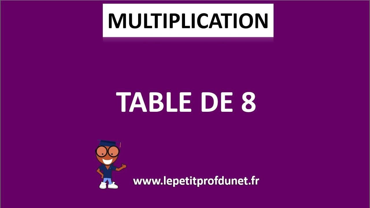 Calcul mental : Multiplication | Table de 8 - YouTube