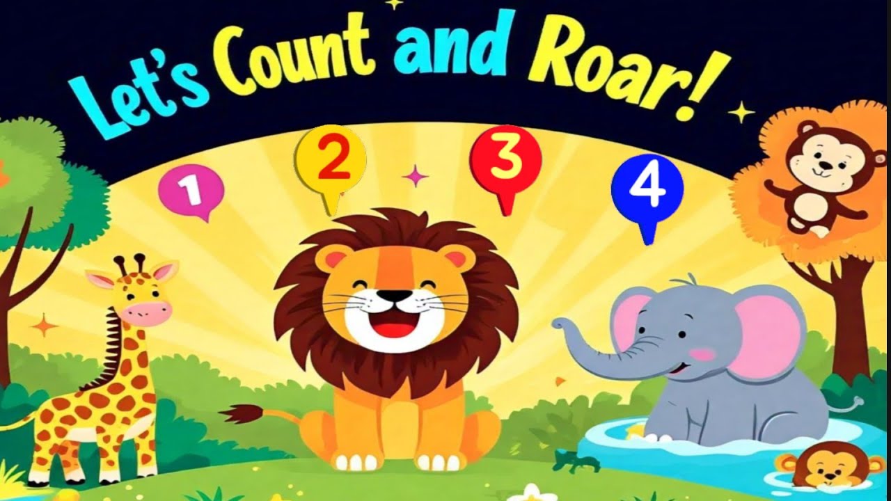 Let’s Count and Roar! | Animal Counting Song for Kids | Learn Numbers 1 ...