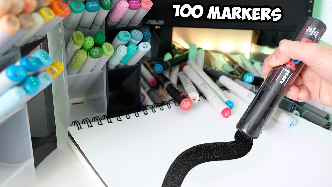 The 100 Marker Challenge - YouTube