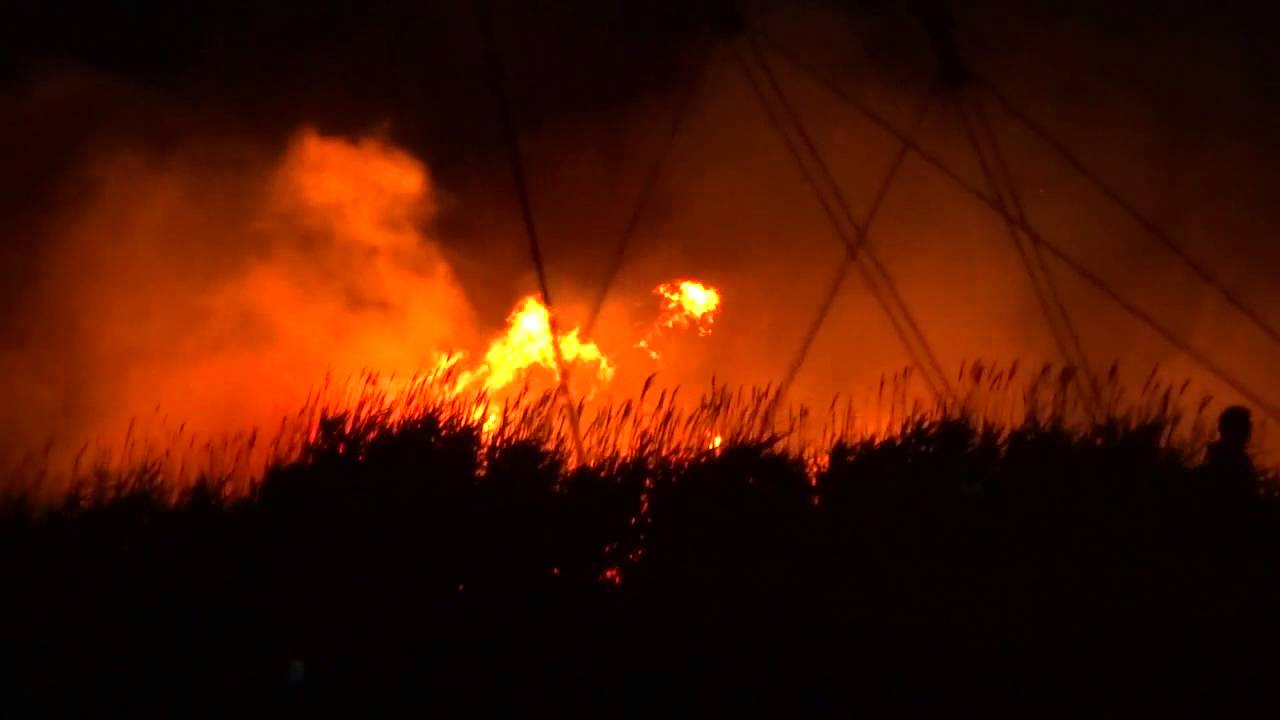 Fire caused by fireworks - YouTube