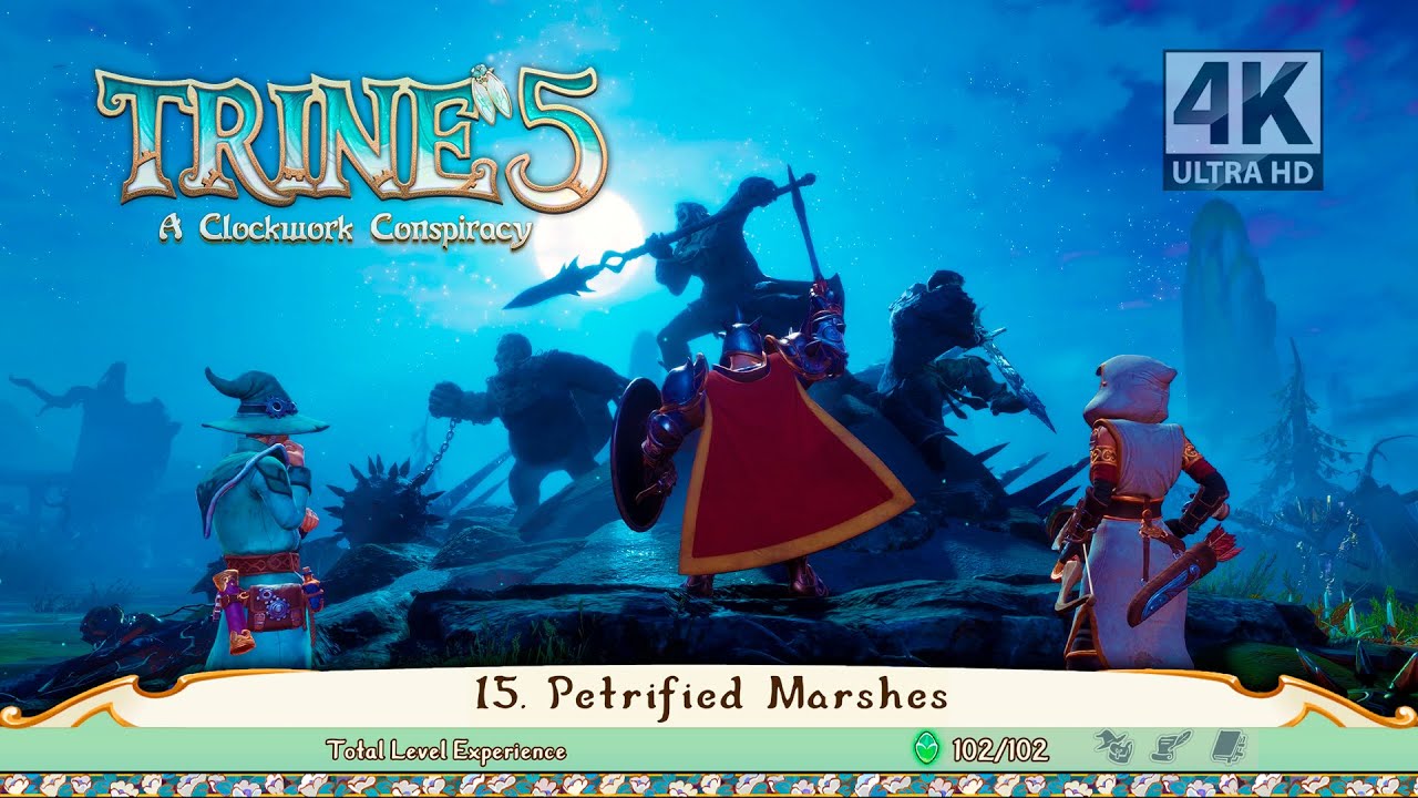 Trine 5: A Clockwork Conspiracy Gameplay | PC/4K | Petrified Marshes | All Collectibles - YouTube