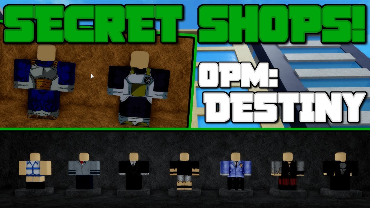 SECRET CLOTHING SHOPS in OPM: Destiny! | ROBLOX - YouTube