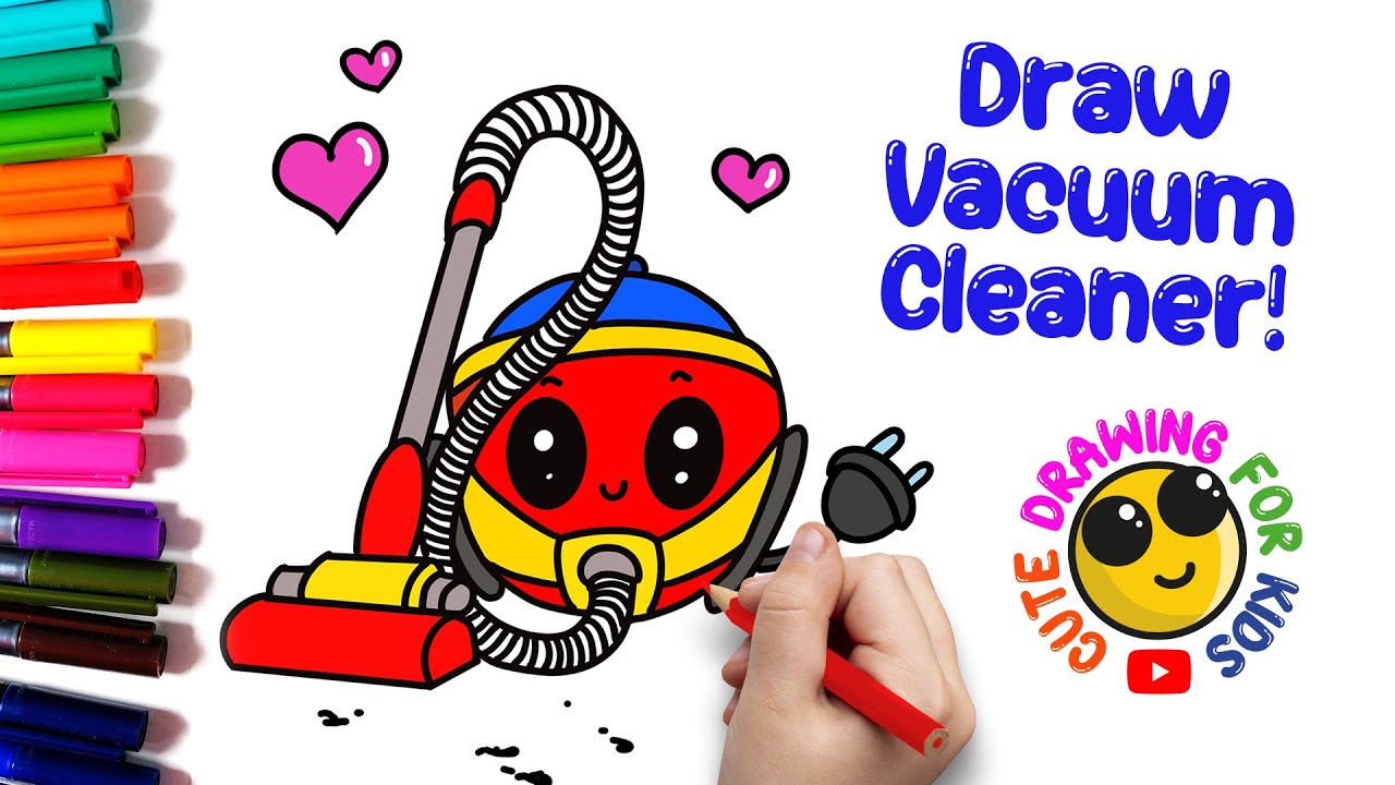 How to draw #vacuum #cleaner | Simple and #easy to follow #mrhenry # ...
