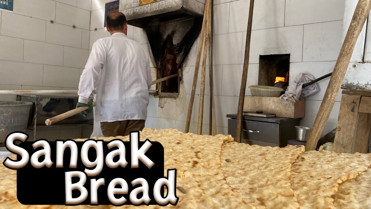 Baking sangak bread in iran - YouTube