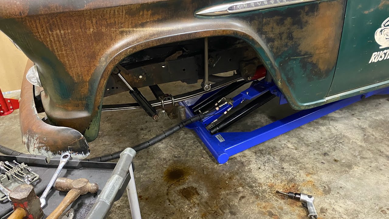 King Pin Project on the 55 Chevy Junker Truck , Part #2 🫵🏼👀💯🆒 - YouTube