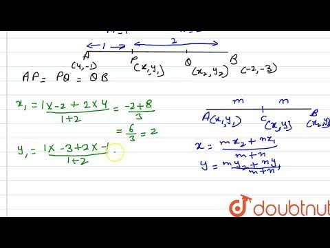 Find the coordinates of the points of trisection of the line segment ...