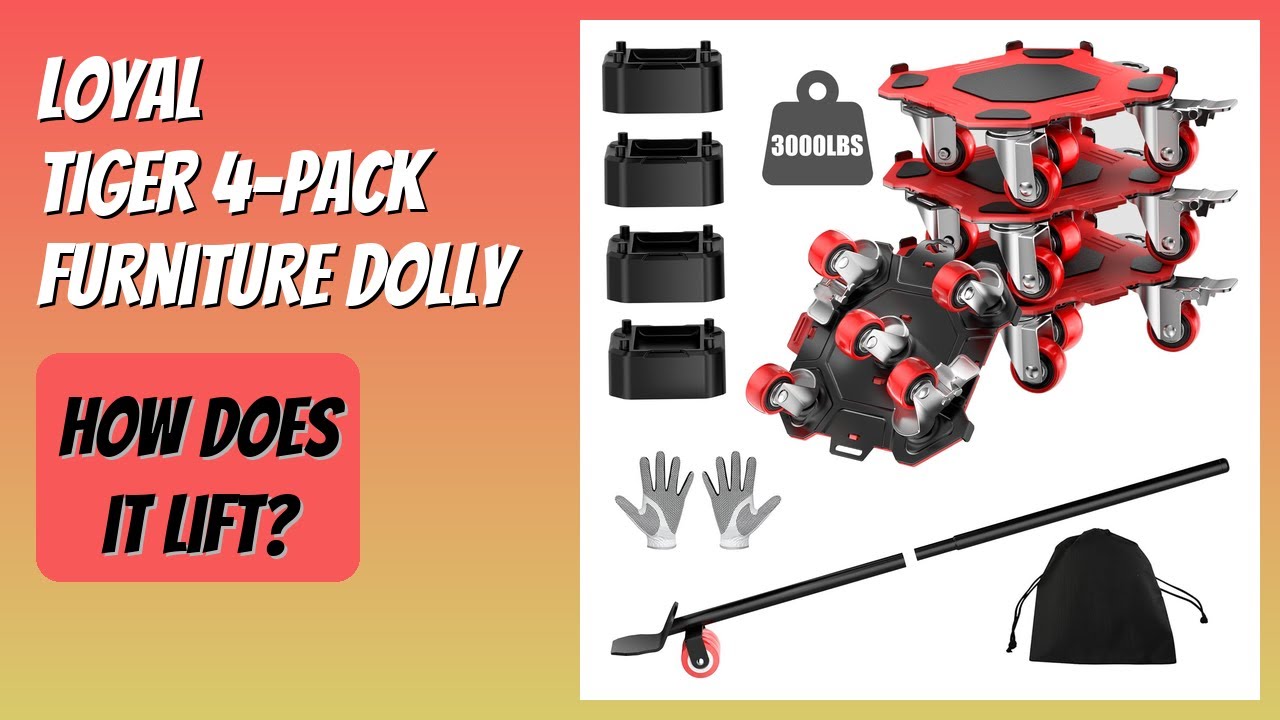 REVIEW (2026): LOYAL TIGER 4-Pack Furniture Dolly. Features - YouTube