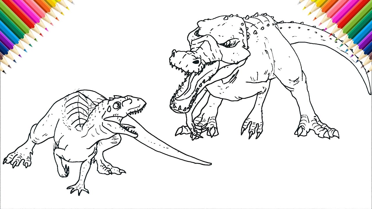 Rudy vs Indominus Rex | How to Draw Step by Step - YouTube