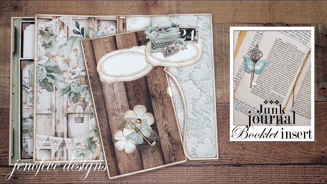 Booklet Insert with 3D Embellishments Tutorial - YouTube