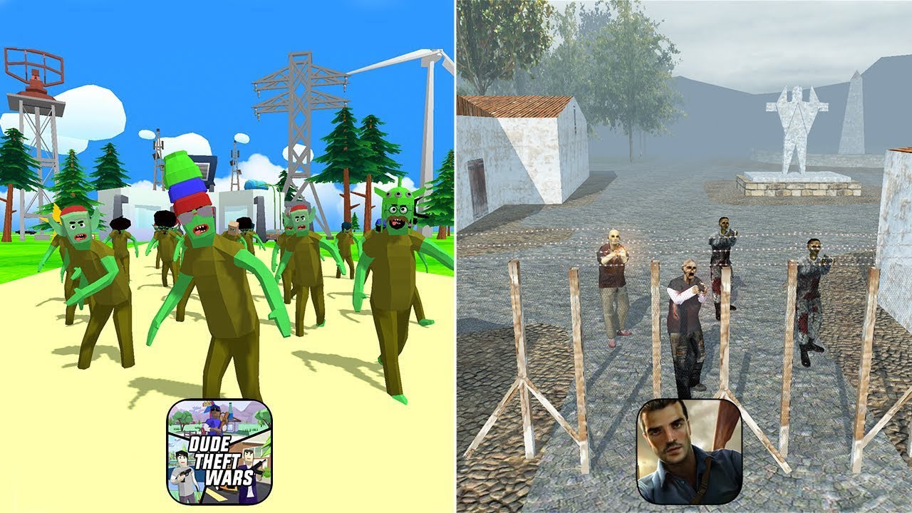Dude Theft Wars Vs Occupation 1 Zombie Apocalypse !!! 🤔🤔🤔 - YouTube