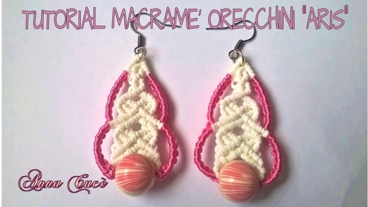 Tutorial macramè orecchini "Aris"/Tutorial macramé earrings "Aris"/Diy tutorial - YouTube