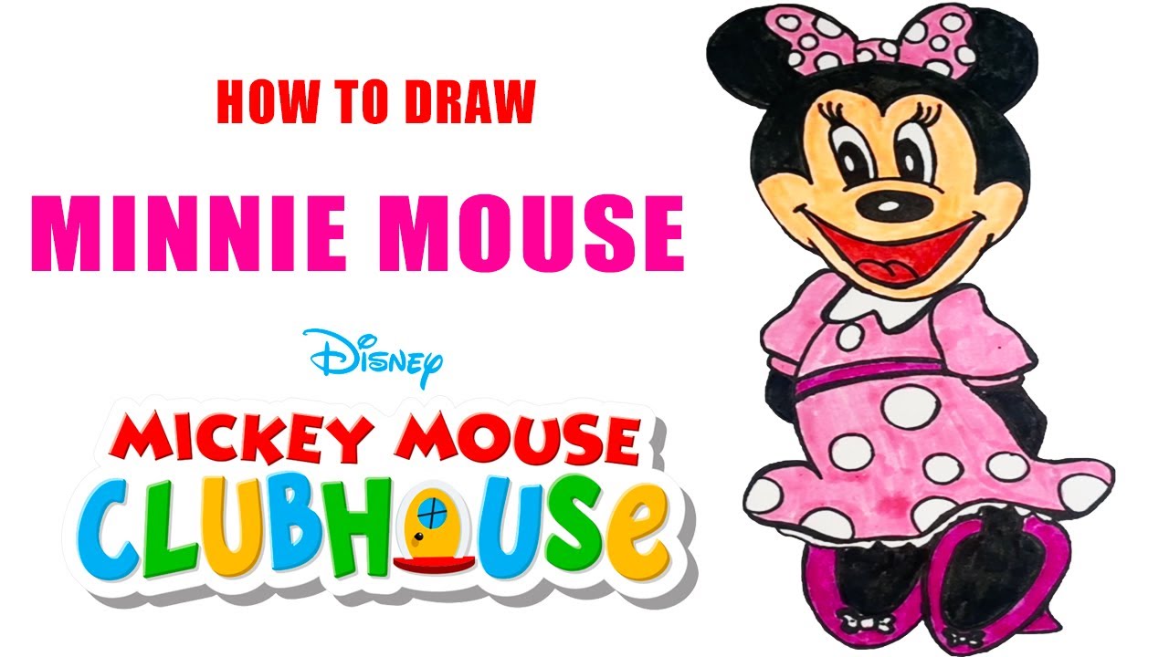 How To Draw Minnie Mouse From Mickey Mouse Clubhouse | Easy Drawings ...