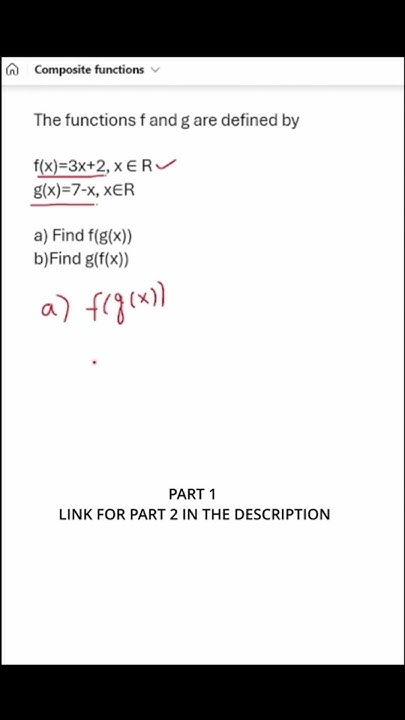 (Part 1) Composite functions - YouTube