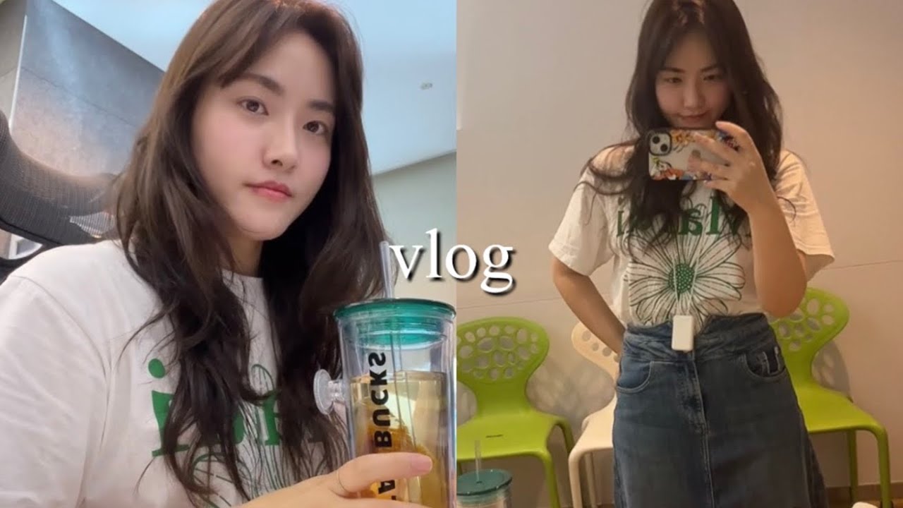 Vlog 직장인 브이로그출퇴근 기록 드디어 간 리스카페 이번에도 또곱창 막회 그리고테니스 5km 러닝한