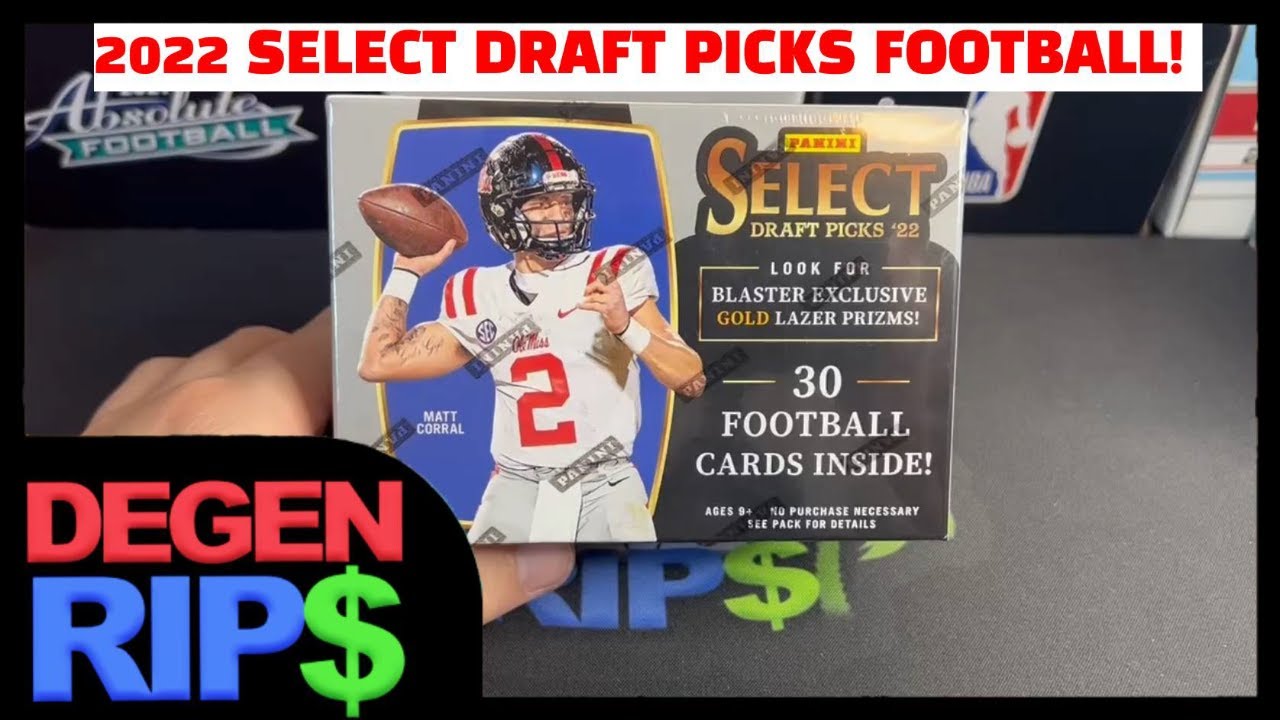 GOLD! 2022 Select Draft Picks Football Blaster Box Review! - YouTube