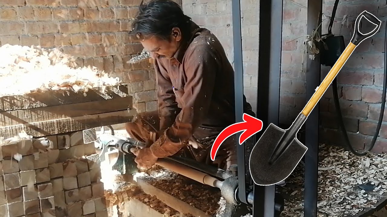 Spade Shovel Wood Handle Making | Gardening Spade | OurSkills Hub - YouTube