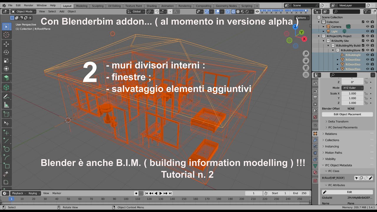 Con l'Addon "Blenderbim" (ancora in versione di prova Alpha), BLENDER è ...
