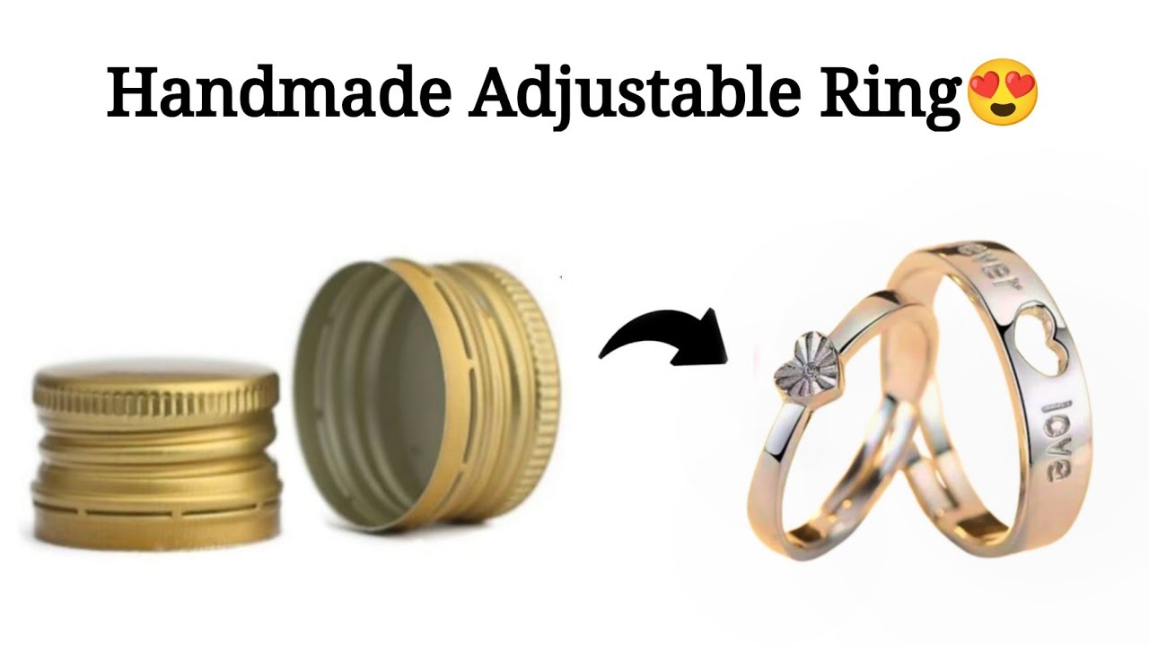 DIY homemade ring🥰😍/how to make ring at home/bottle cap idea! - YouTube