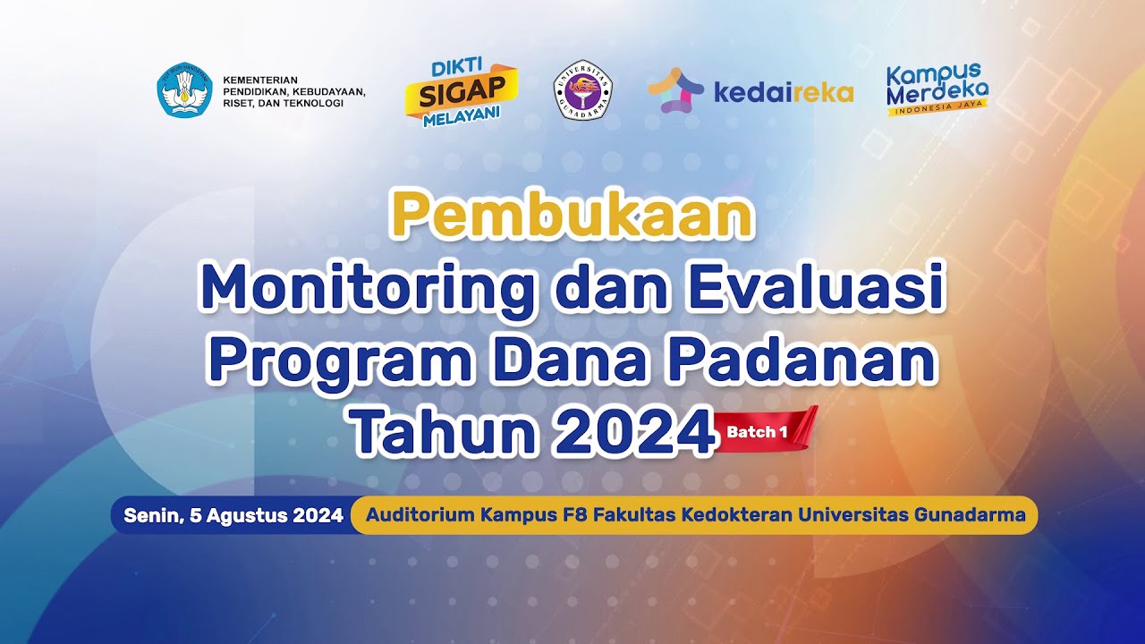 Pembukaan Monitoring dan Evaluasi Program Dana Padanan Tahun 2024 - YouTube