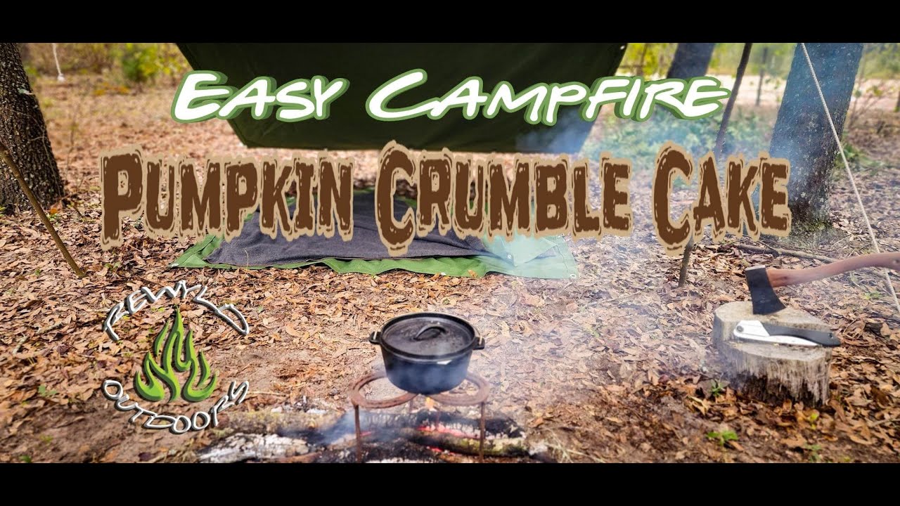 Easy Campfire Pumpkin Crumble Cake #campfirecooking #thanksgiving # ...