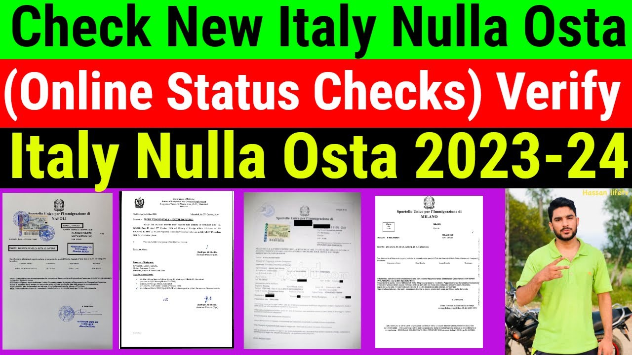 Check New Italy Nulla Osta (Online Status Checks) Verify Italy Nulla ...