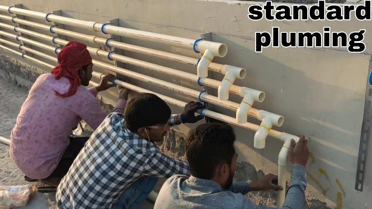 building terrace pipeline with tank connection details. - YouTube