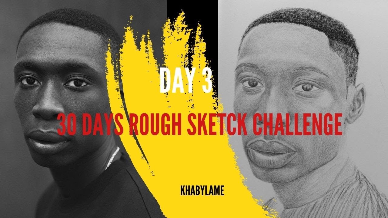 How to Sketch : Drawing Khaby Lame , Shading without Blending - YouTube