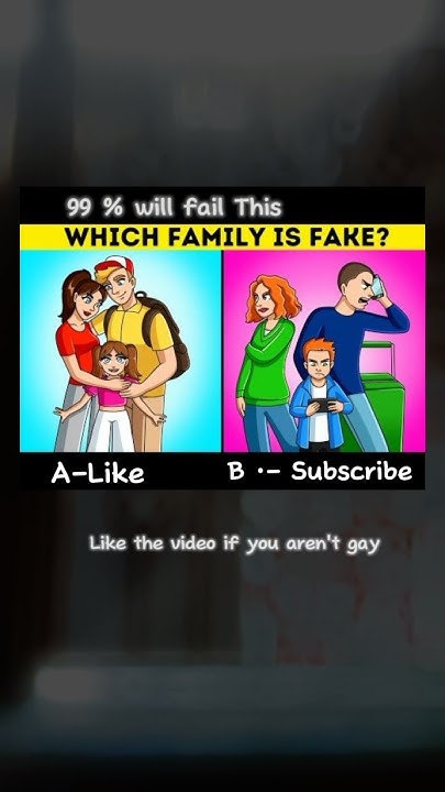 Which Family Is Fake 😮।। Can You Spot the Fake Family? | Viral Brain ...
