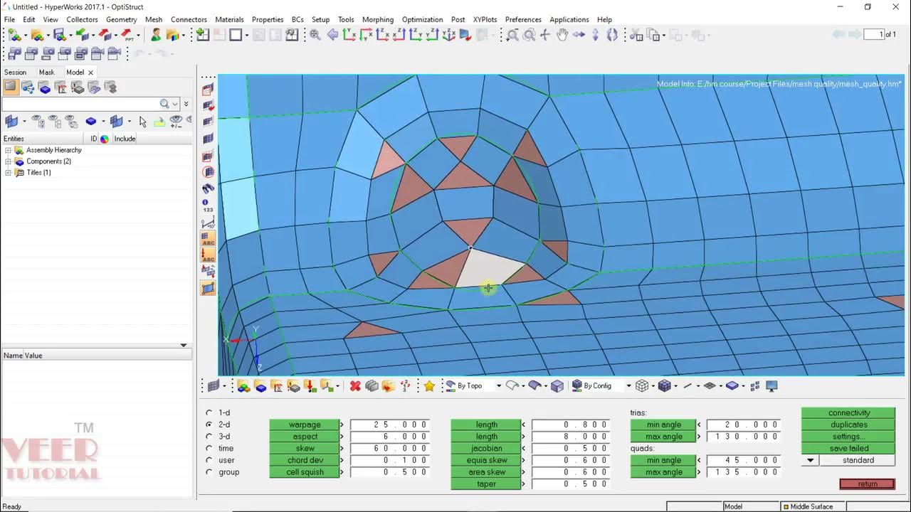Hypermesh | How to improve Mesh Quality part 1 - YouTube